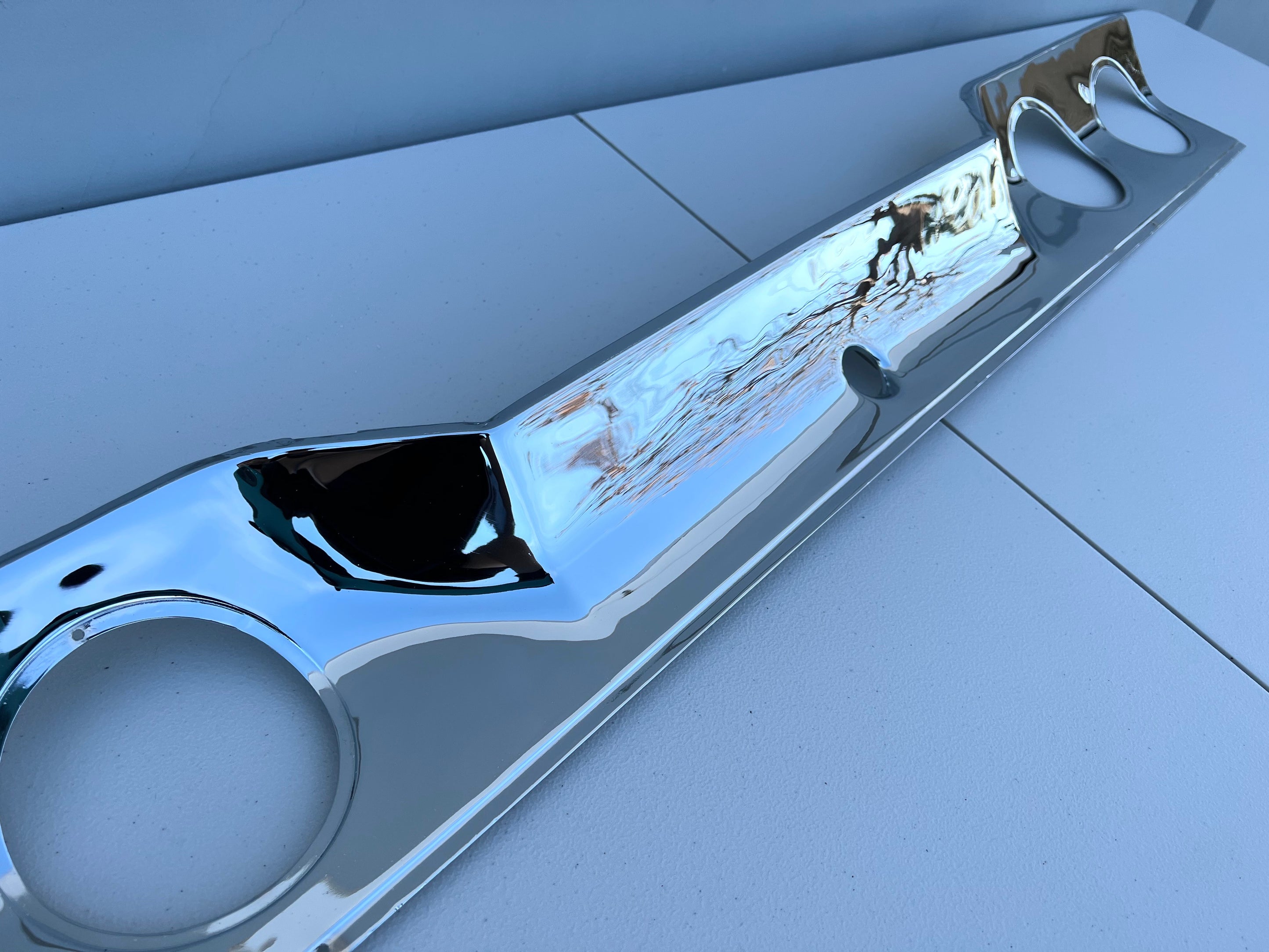 1963 CHEVY IMPALA REAR TRUNK LID PANEL & TAILLIGHT COVE TRIM INSERTS 3 ...