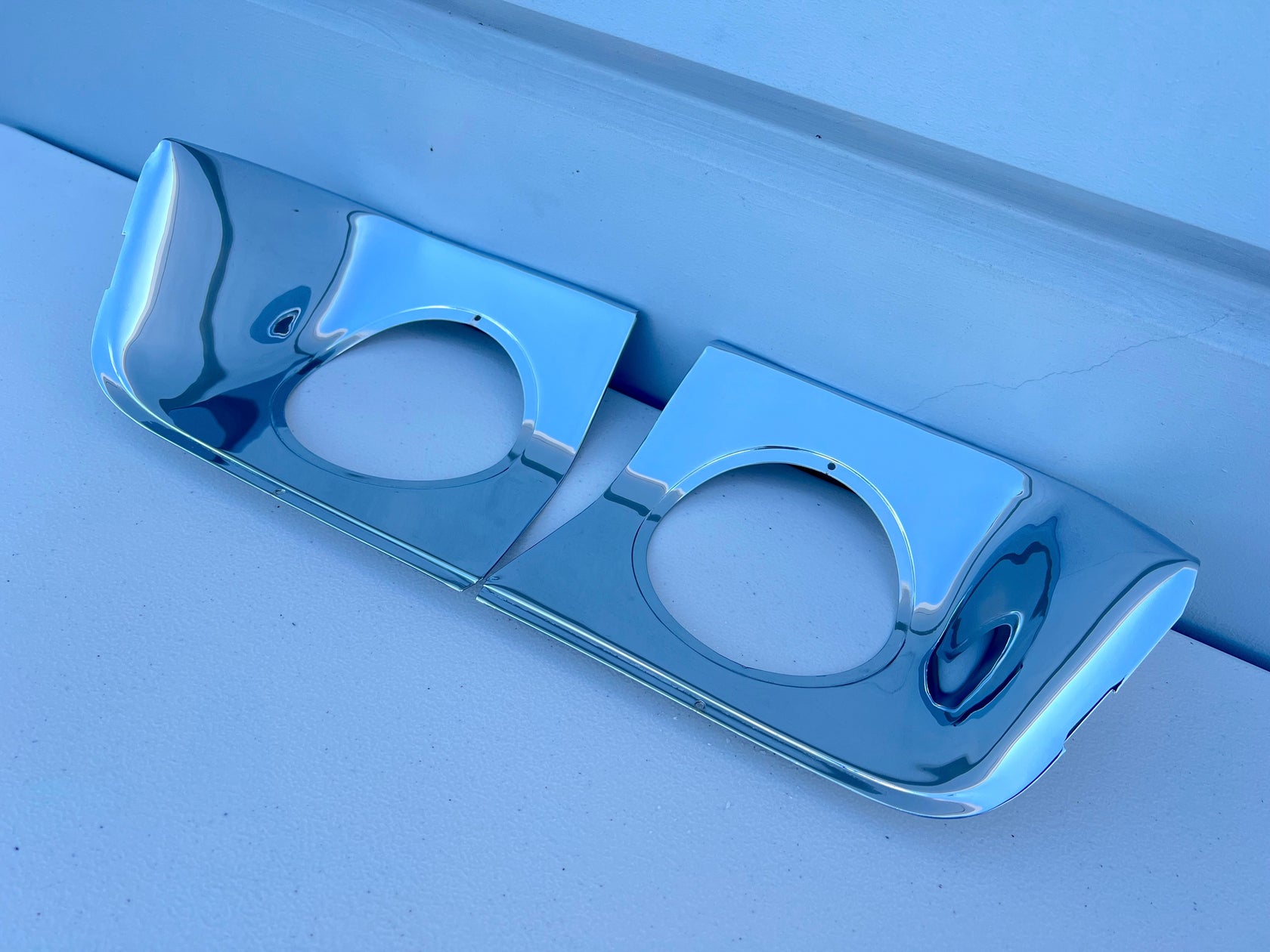 1963 CHEVY IMPALA REAR TRUNK LID PANEL & TAILLIGHT COVE TRIM INSERTS 3 ...